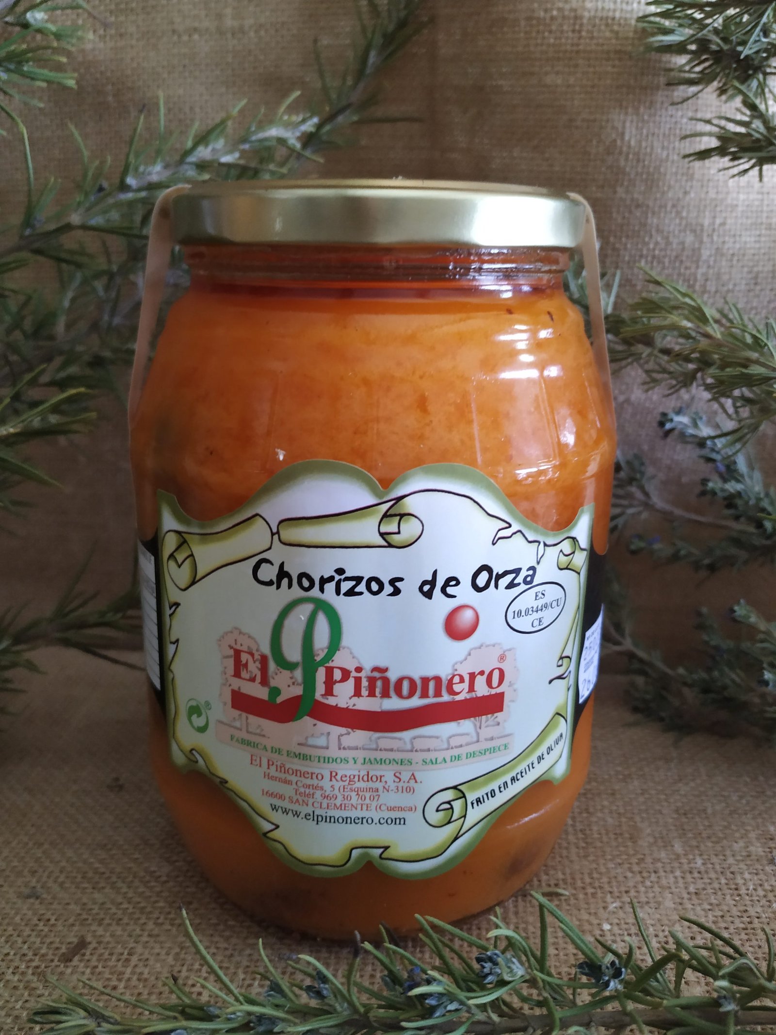 CHORIZOS DE ORZA EN ACEITE DE OLIVA - Rincón de la Mancha